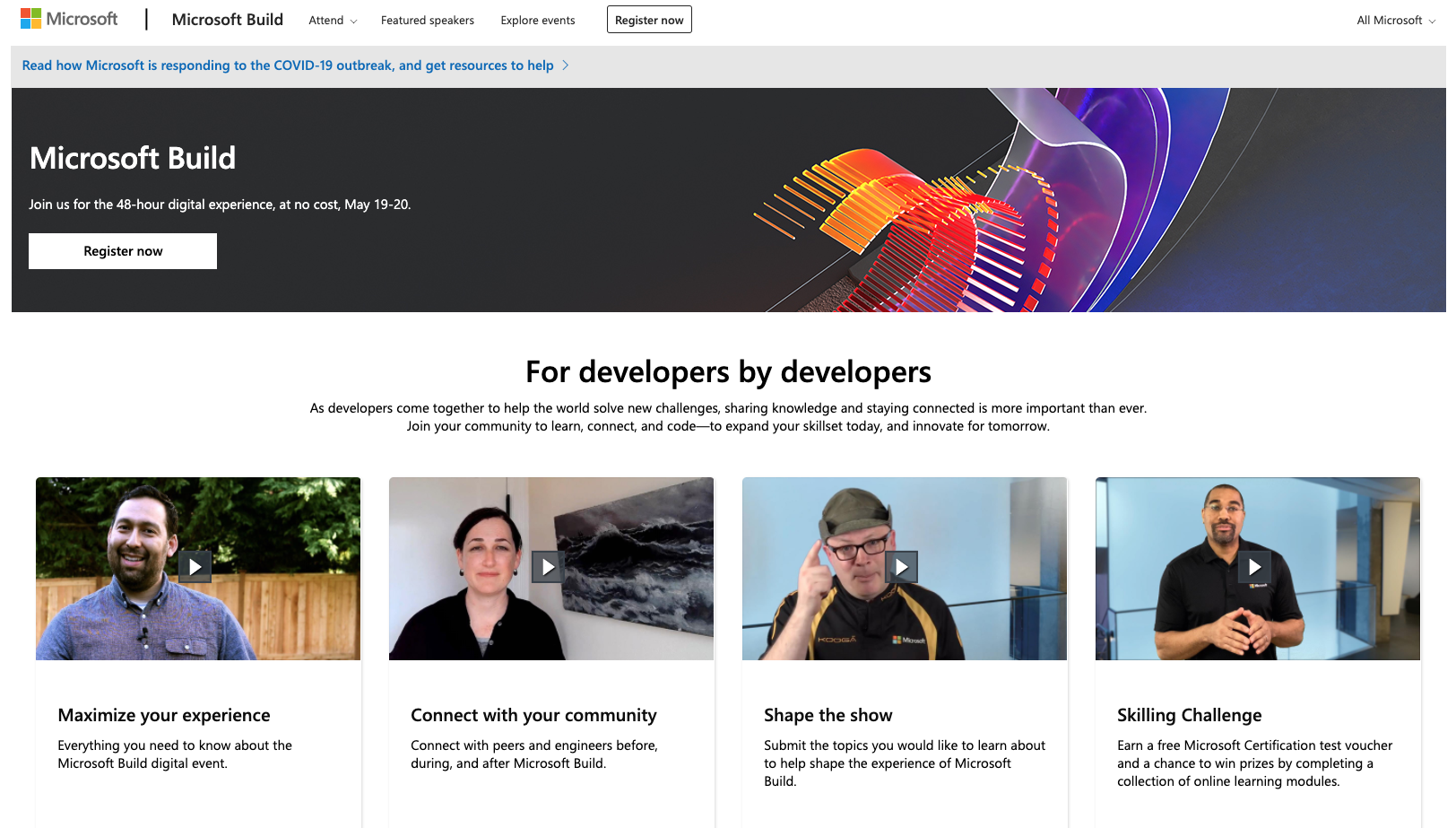 Microsoft Build 2020 is next week and free...
